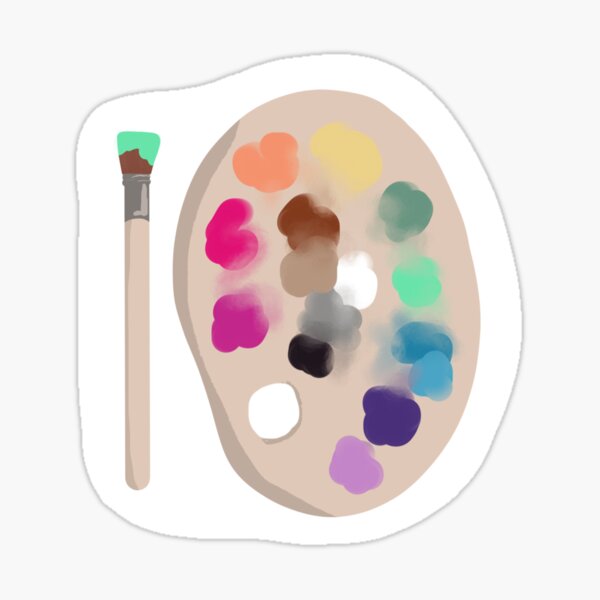 "Paint pallet" Sticker for Sale by Kiele-FordArt | Redbubble
