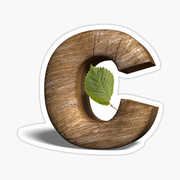 "Brown wooden letter c decor, Letter Typeface, Creative letter C ...
