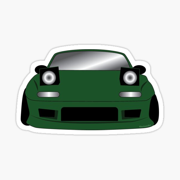 "MIATA FRONT FACING BRG BRITISH RACING GREEN" Sticker for Sale by ...