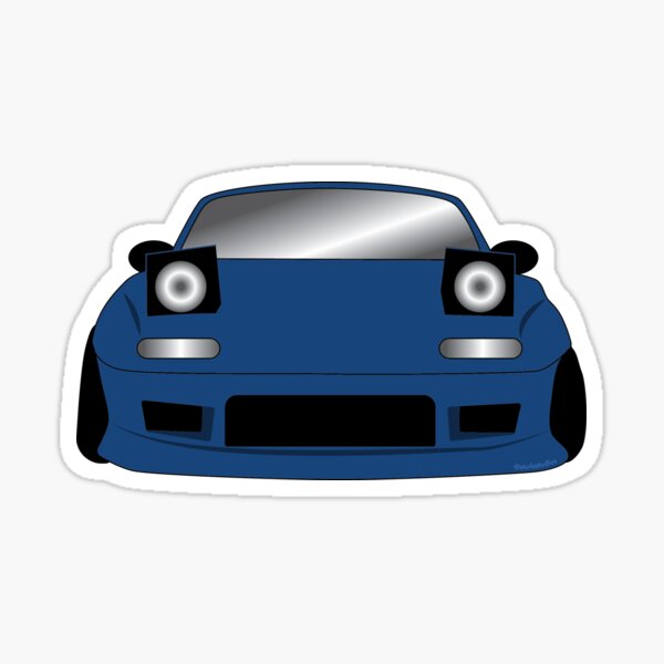 "MIATA FRONT FACING DARK ROYAL BLUE" Sticker for Sale by SturlaStudios ...