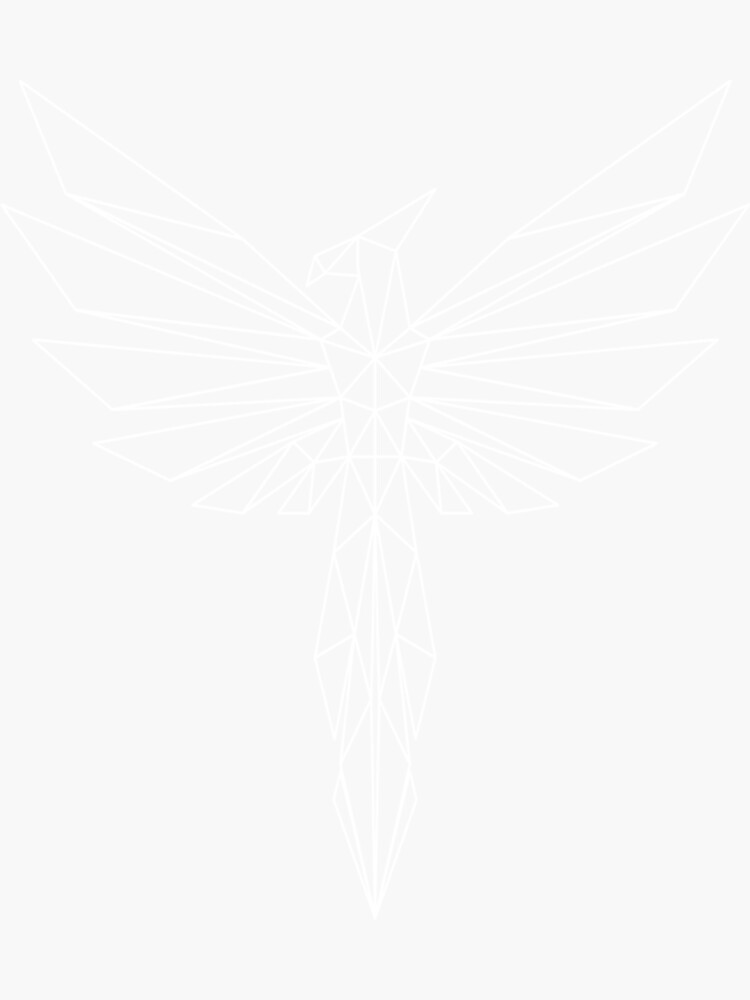 "Polygon Phoenix Bird Eagle Art Design - Geometric Phoenix" Sticker for ...