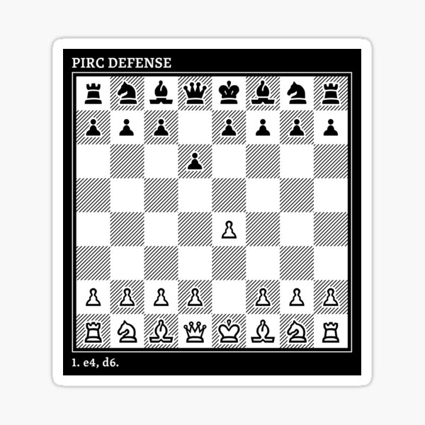 "The Pirc defense" Sticker by kingoftoil | Redbubble