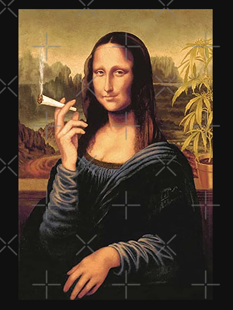 "Mona Lisa Smoking a Joint" Pullover Hoodie by Geempah | Redbubble