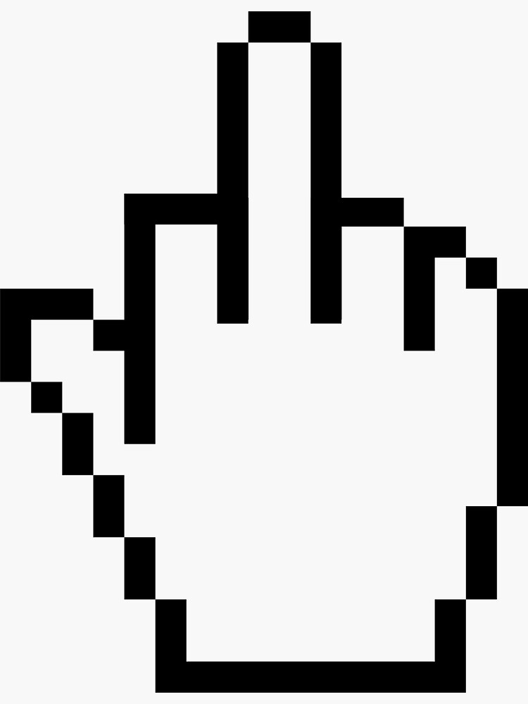 "Middle Finger Cursor" Sticker for Sale by CodeFox | Redbubble