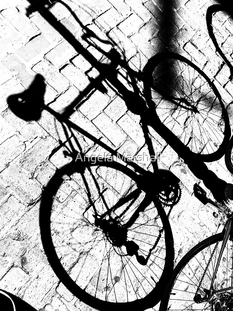 "Bike shadow" Sticker for Sale by AngelaMarshall | Redbubble