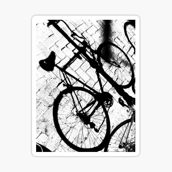 "Bike shadow" Sticker for Sale by AngelaMarshall | Redbubble