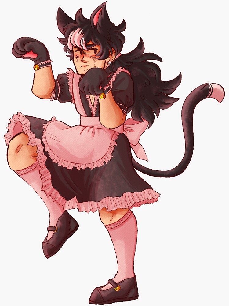 "Catboy Maid Simon Blackquill" Sticker for Sale by Spoopyium | Redbubble