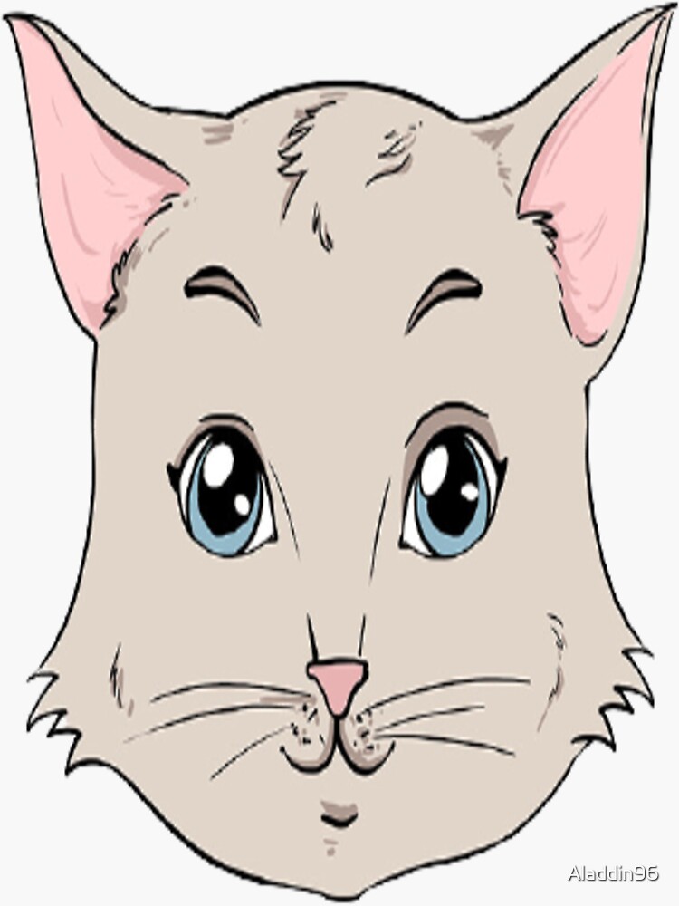 "Cute Kitten Top Cat" Sticker for Sale by Aladdin96 | Redbubble