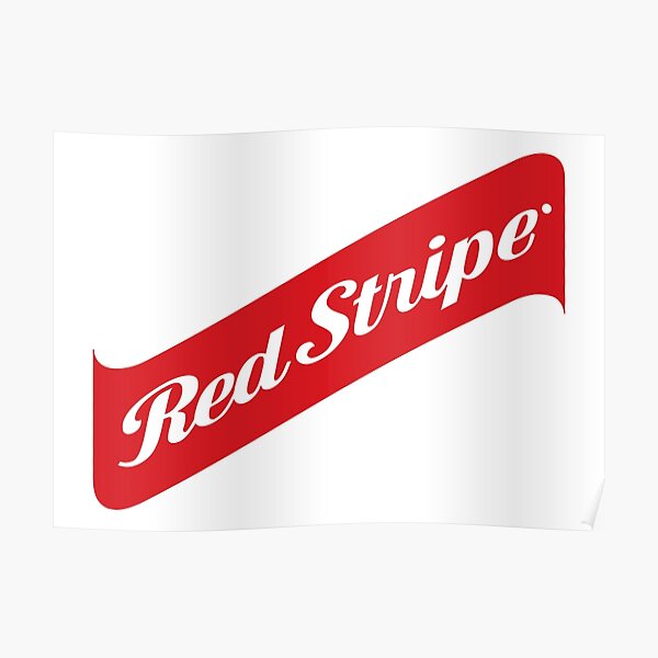 "Red Stripe Logo" Poster for Sale by kimberchai | Redbubble