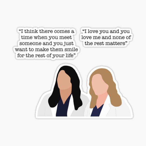 Calzona Funny Quotes Alex Karev And Jo Wilson (Jolex) Silhouette Along