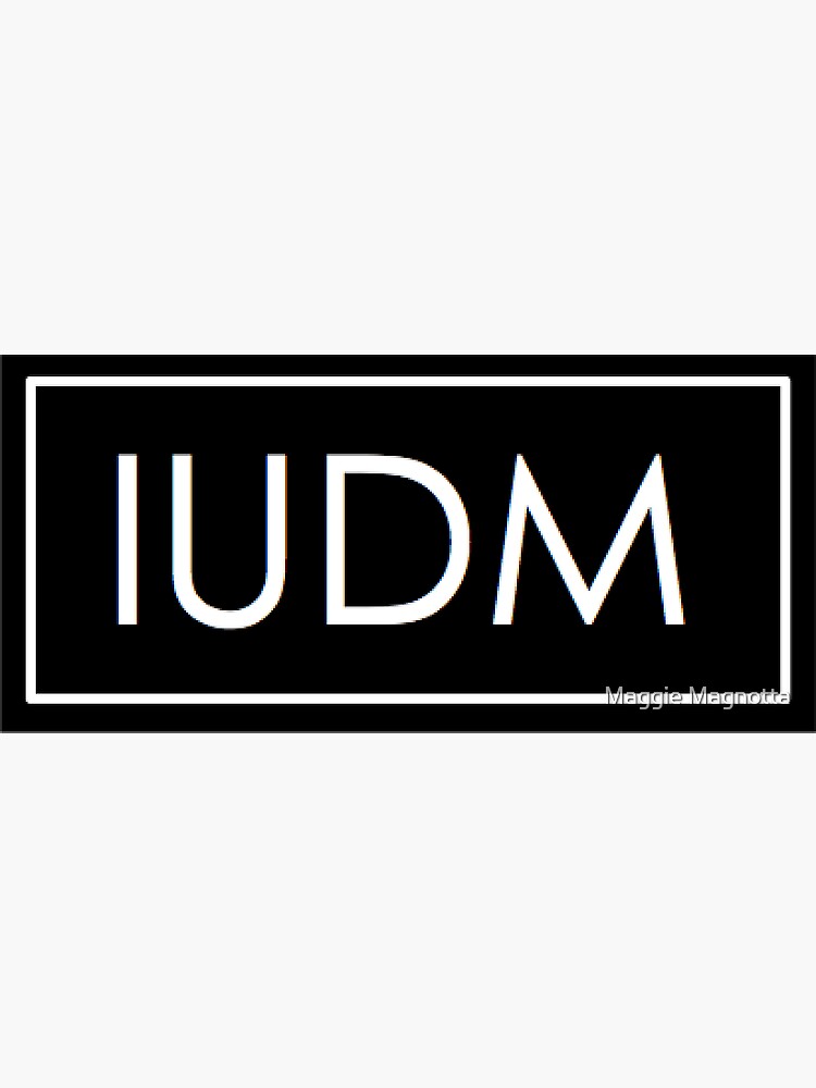 "Black and White IUDM sticker" Sticker by mmagnotta | Redbubble