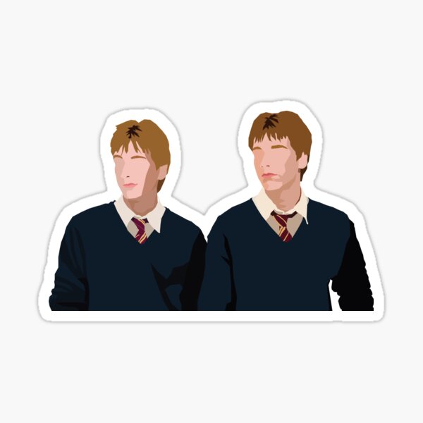 "Weasley Twins Minimallistic" Sticker for Sale by egleruta | Redbubble