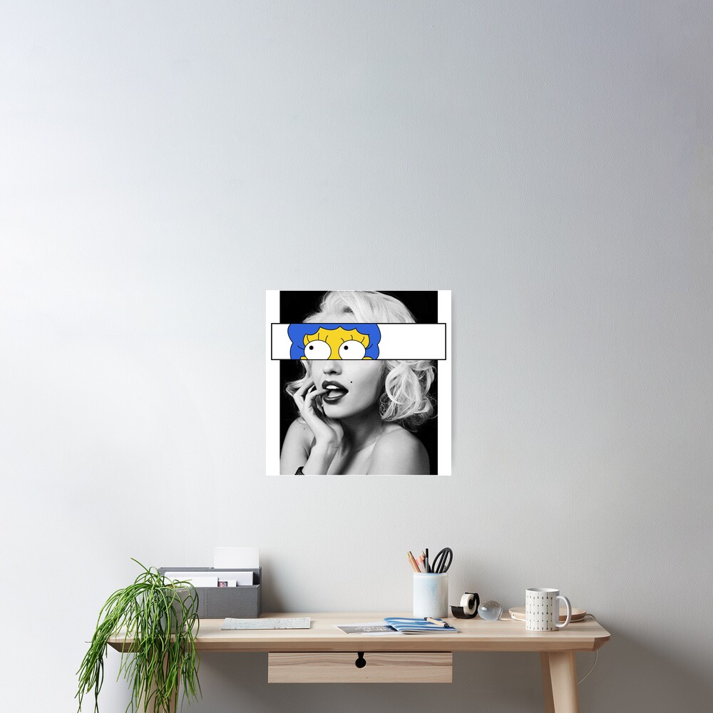"Marilyn Monroe with Simpsons Marge Eyes" Poster for Sale by capstarz ...