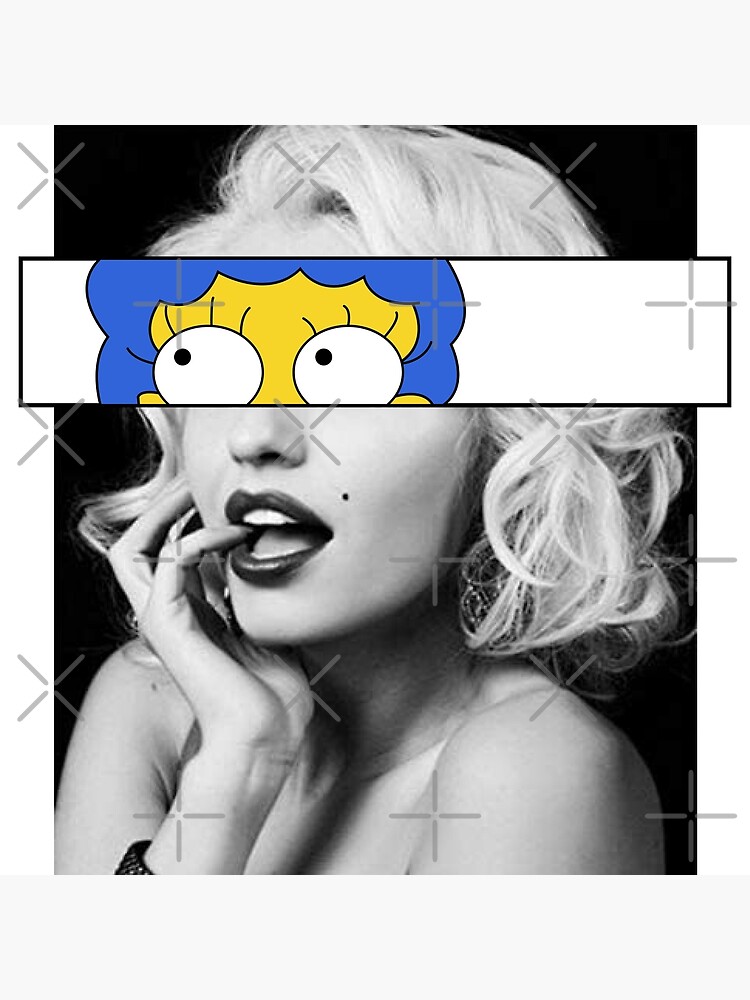 "Marilyn Monroe with Simpsons Marge Eyes" Photographic Print by ...