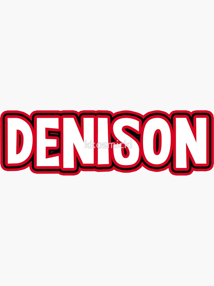 "Denison University" Sticker for Sale by Kate Kosmicki | Redbubble