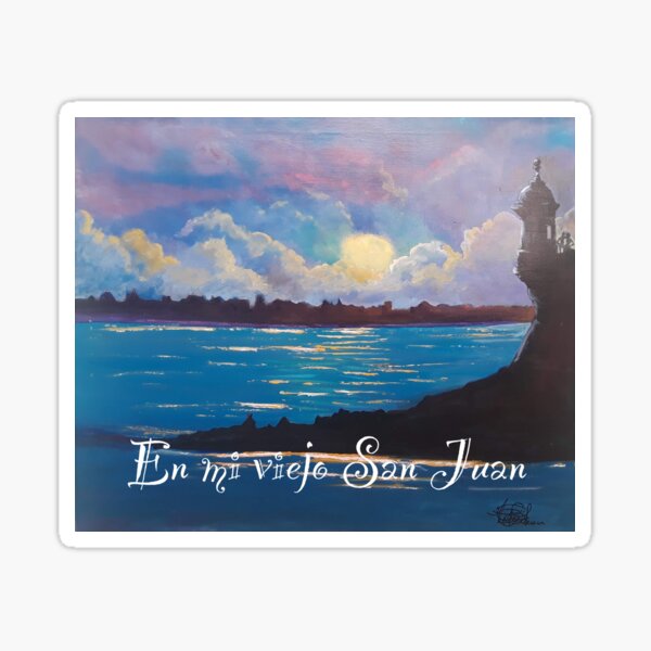 "En mi viejo San Juan" Sticker by Boricua-Art | Redbubble
