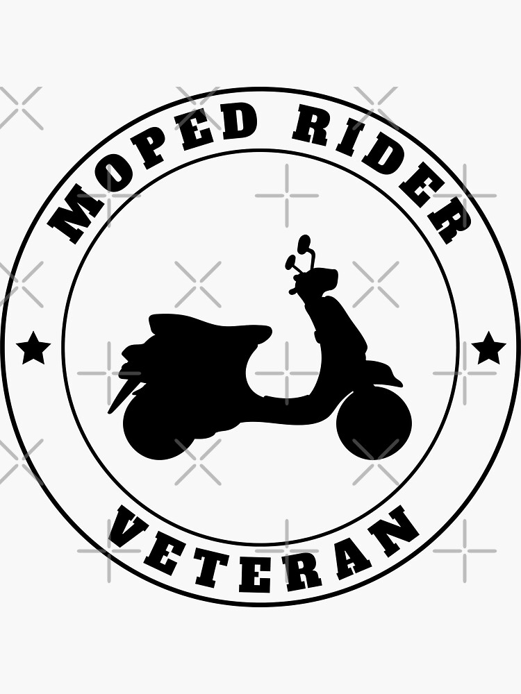 "moped rider veteran / Antianeira" Sticker for Sale by Antianeira ...