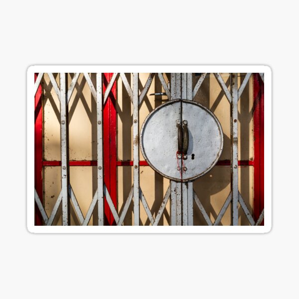 "Old Shophouse Shutter Door Gate Malaysia" Sticker for Sale by ...