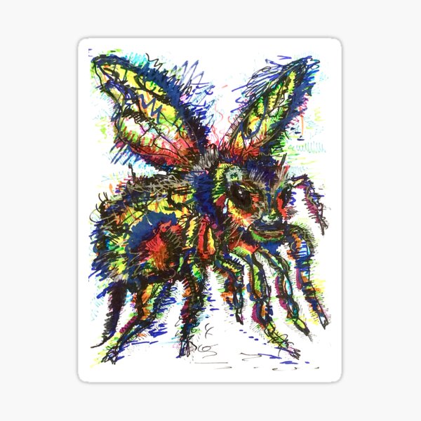 "Wasp." Sticker for Sale by Olivia-Dodson | Redbubble