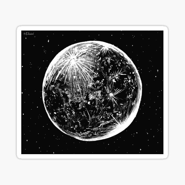"Winter Solstice Collection - Moon Black" Sticker for Sale by Clariexd ...