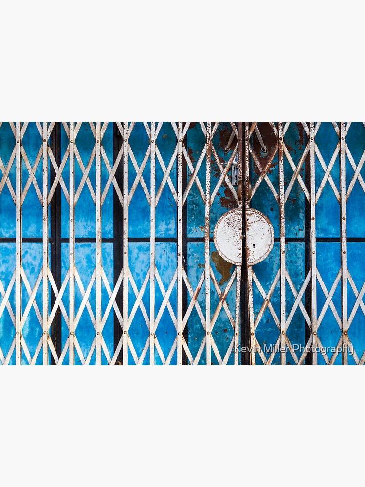 "Old Shophouse Shutter Door Gate Malaysia" Sticker by OkanaganPhoto ...