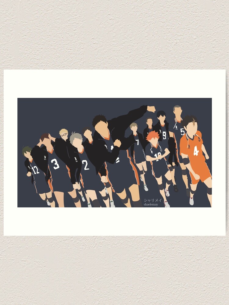 "Karasuno Team Minimalist " Art Print by Shaele | Redbubble