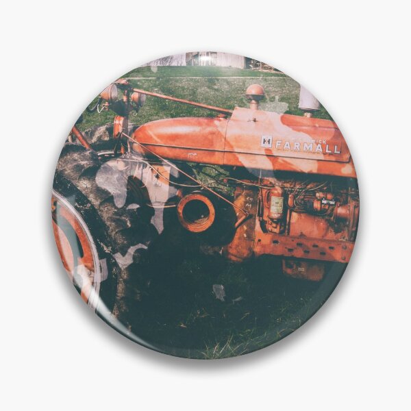 "Textured Tractor" Pin for Sale by Jim Love | Redbubble
