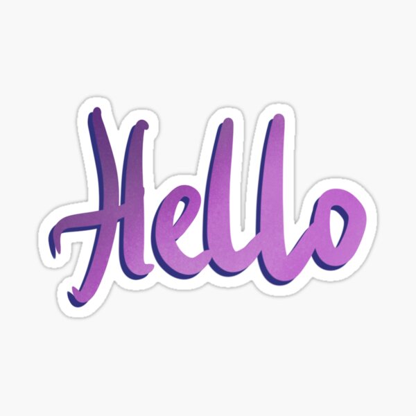 "Hello" Sticker for Sale by drkhrse | Redbubble