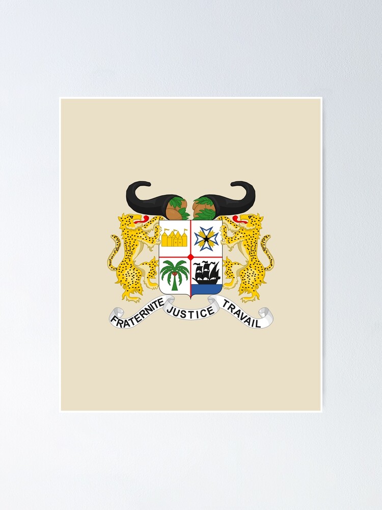"Coat of arms of Benin and National Emblem" Poster for Sale by webdango ...