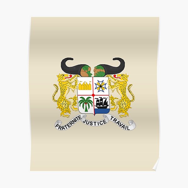 "Coat of arms of Benin and National Emblem" Poster for Sale by webdango ...