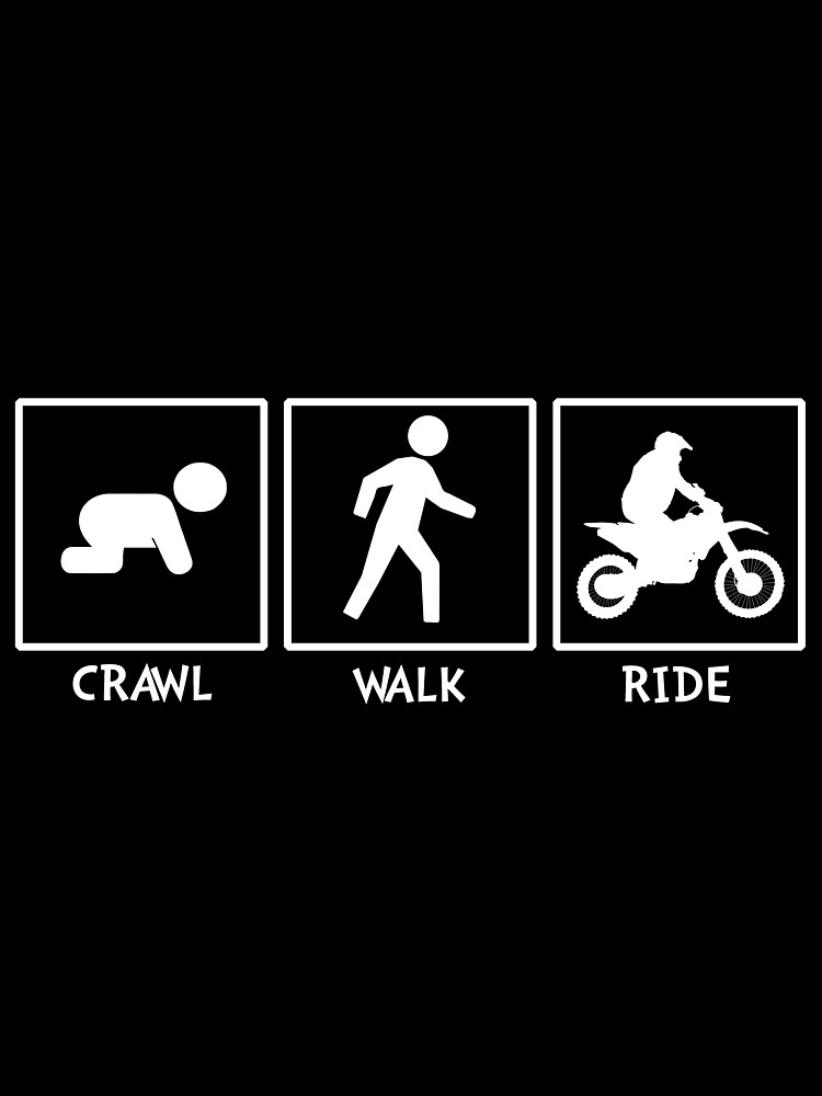 "Crawl Walk Ride Dirtbike" Kids T-Shirt for Sale by dirtbikedesign ...