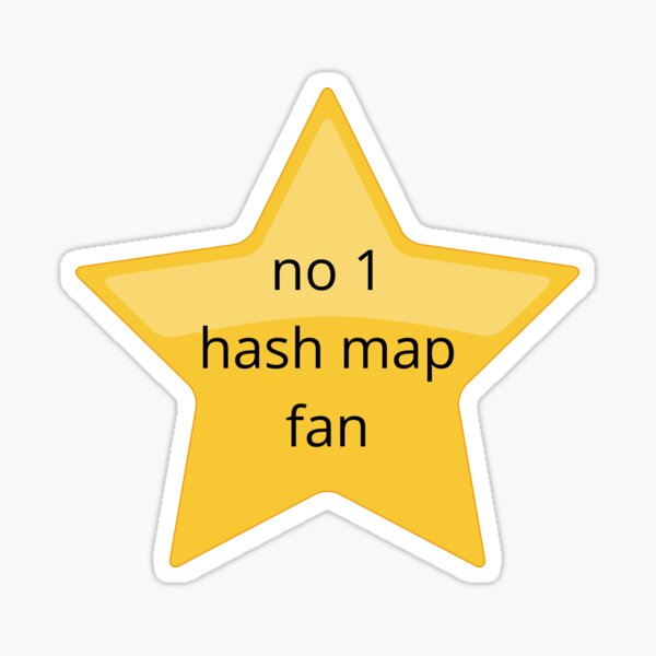 "number 1 hash map fan" Sticker for Sale by arianehine | Redbubble