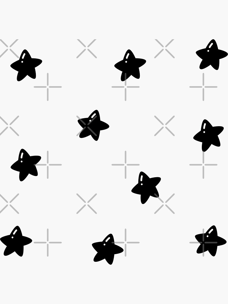 "Cute Black Stars" Sticker by SofiaSava01 | Redbubble