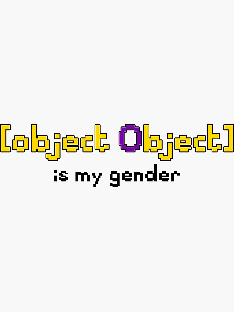 "Intersex [object Object] is my gender" Sticker by Torso-Boy | Redbubble