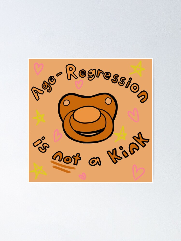 "Age Regression is NOT a Kink (Pink and Purple)" Poster for Sale by ...