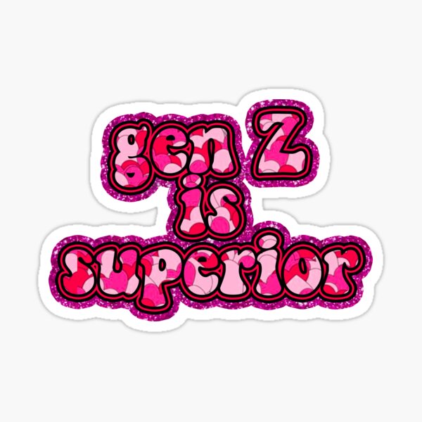 "gen z" Sticker for Sale by itzsil | Redbubble