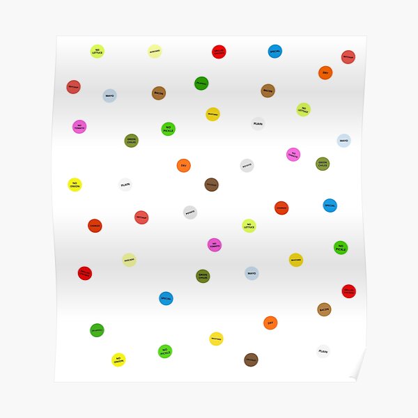 "whataburger stickers all over print" Poster by BananaIceCream | Redbubble