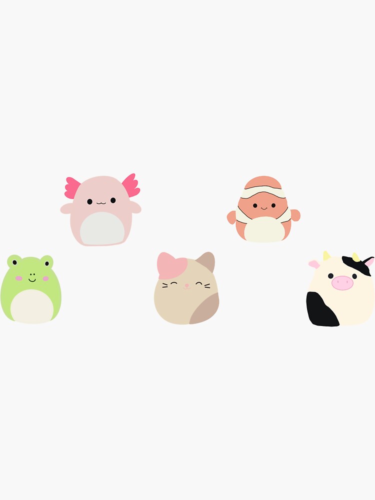 "Squishmallow set!" Sticker for Sale by delaneyyyyb | Redbubble
