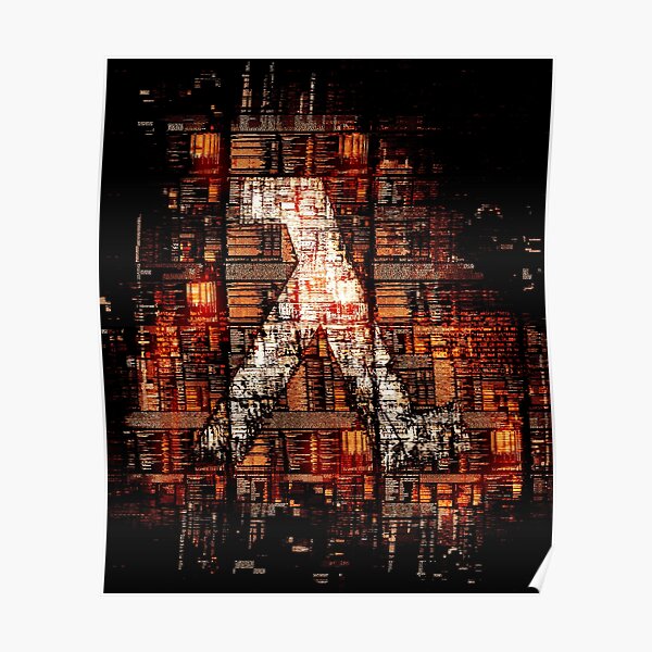 Póster «Logotipo de Half Life - Neon Glitch» de Visionyst | Redbubble