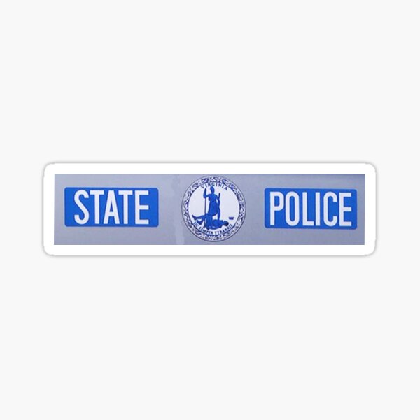"Virginia State Police Car Virginia State Police Car " Sticker for Sale ...
