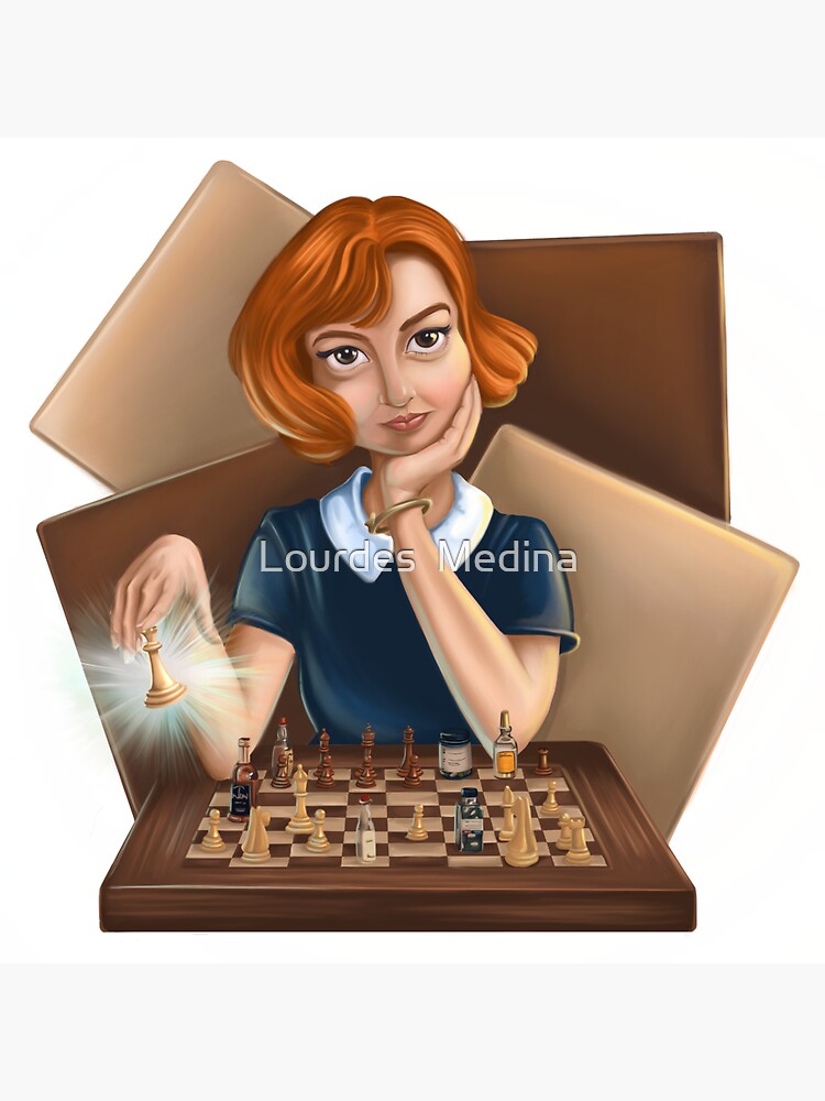 "Beth Harmon II" Sticker for Sale by lour-art | Redbubble