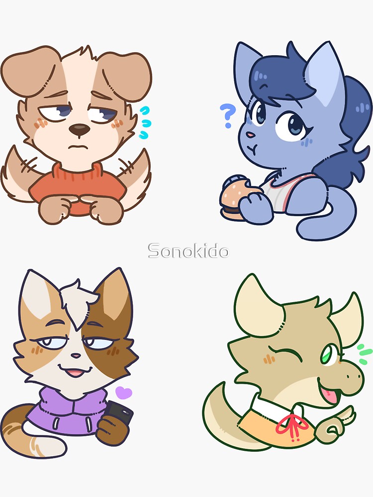 "Squad Up Sticker Sheet" Sticker for Sale by Sonokido | Redbubble