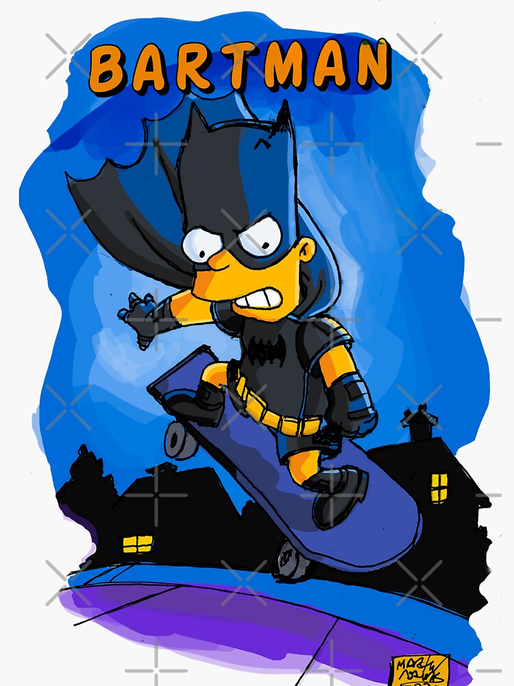 "bartman" Sticker for Sale by martinarias | Redbubble