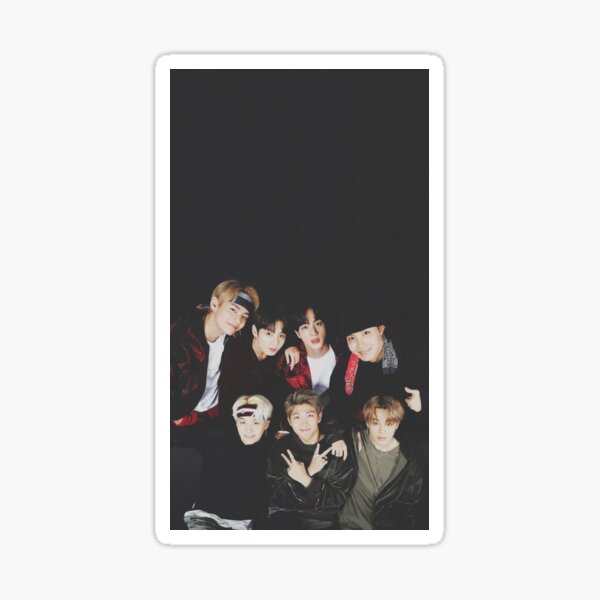 "BTS Black Background" Sticker by Freshfroot | Redbubble