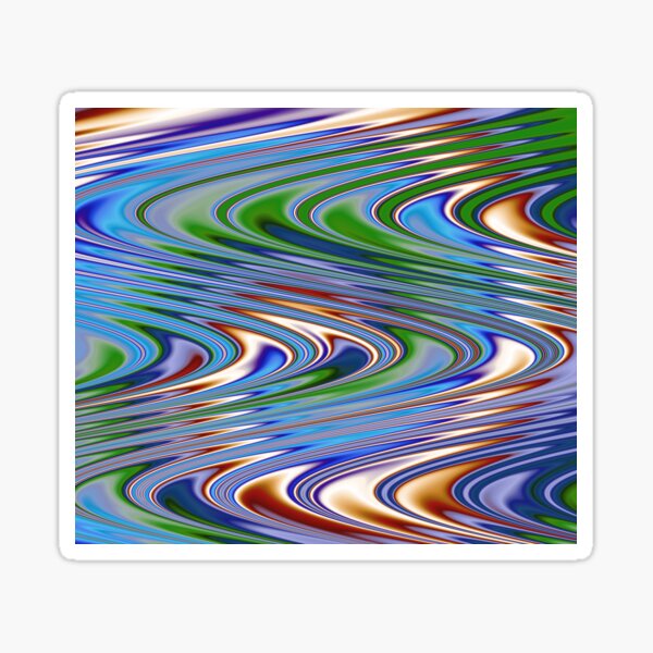 "Psychedelic Hippie Wave, Wavy Series 02" Sticker for Sale by ...