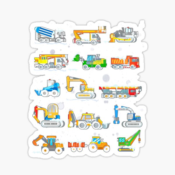 Construction Vehicles Stickers | Redbubble