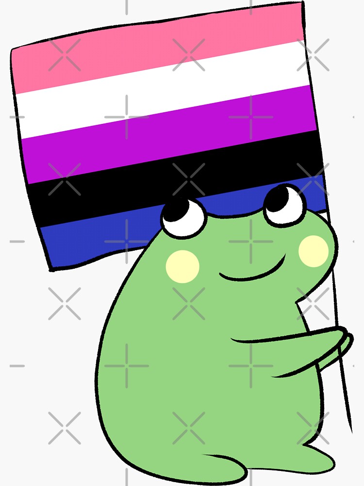 "Genderfluid frog pride flag" Sticker for Sale by mnsimper | Redbubble