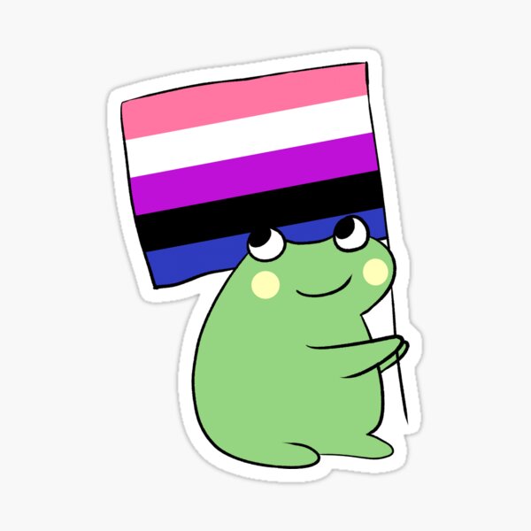 "Genderfluid frog pride flag" Sticker for Sale by mnsimper | Redbubble