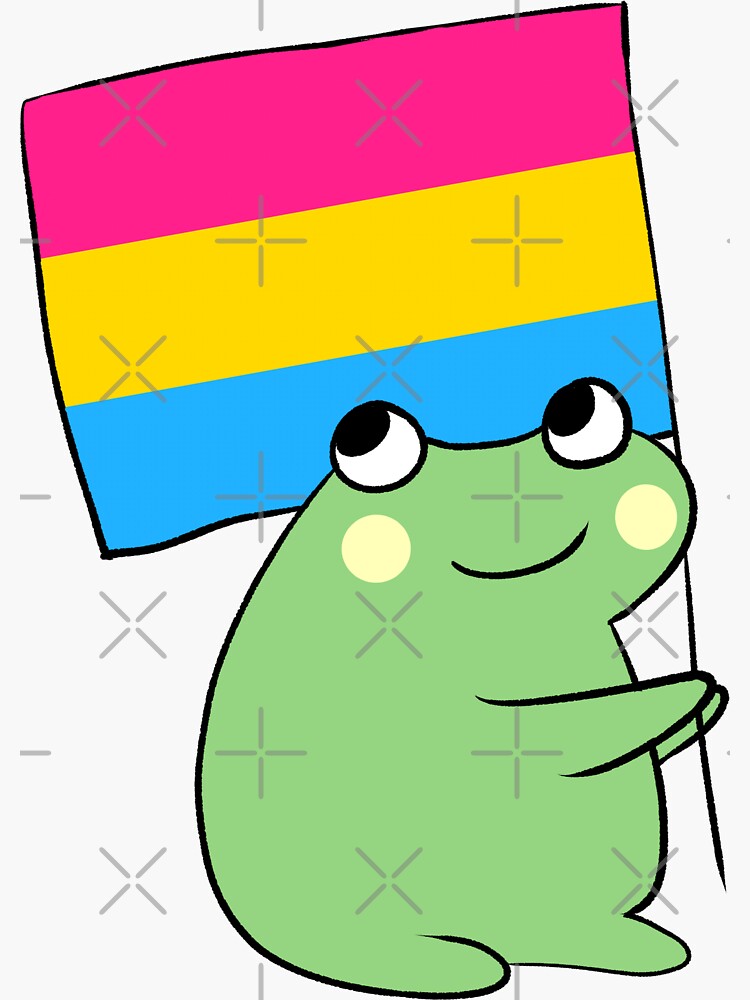 "Pansexual frog pride flag" Sticker by mnsimper | Redbubble