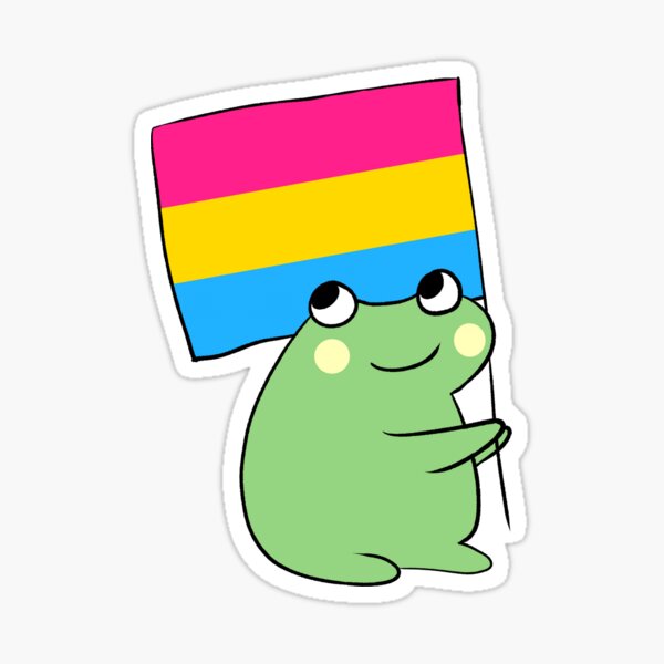 "Pansexual frog pride flag" Sticker by mnsimper | Redbubble